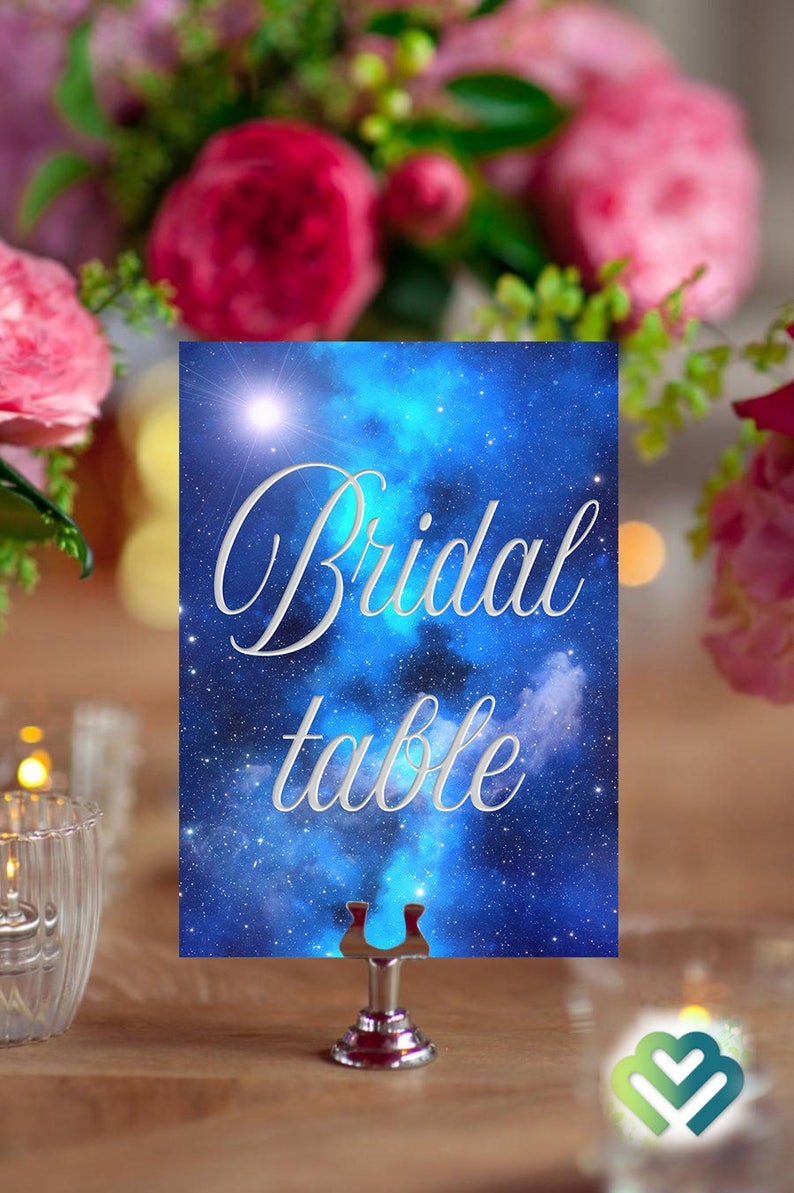 Starry Night Wedding Table Numbers 21-30 Galaxy Wedding Decor - Etsy
