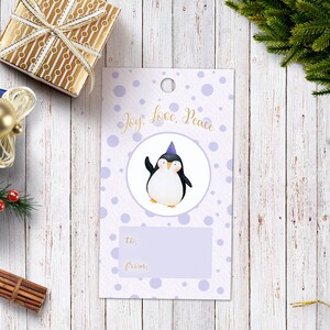 Christmas Tags Printable Holiday Gift Tags Cute Penguin Christmas ...