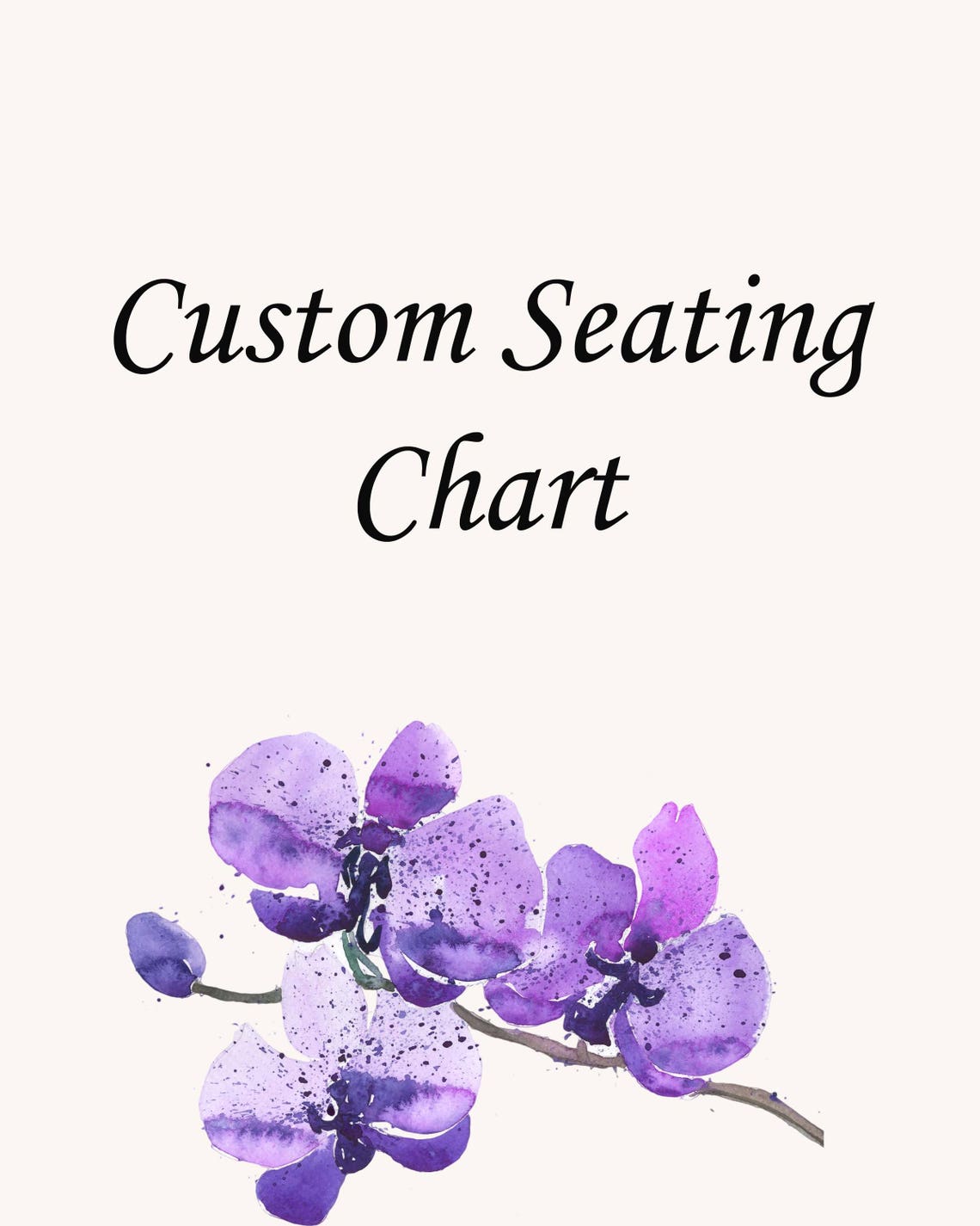 CUSTOM SEATING CHART Add on Seating Chart Matching Any - Etsy