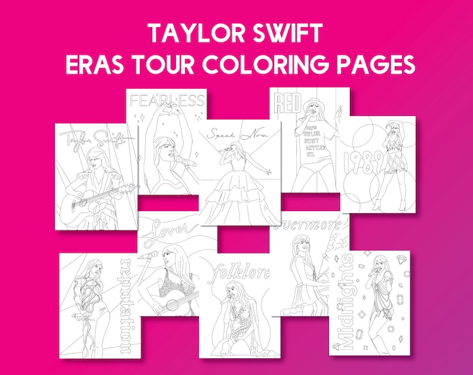 Taylor Swift Colouring Pages Book, Adult Coloring Book, Music Inspired ...
