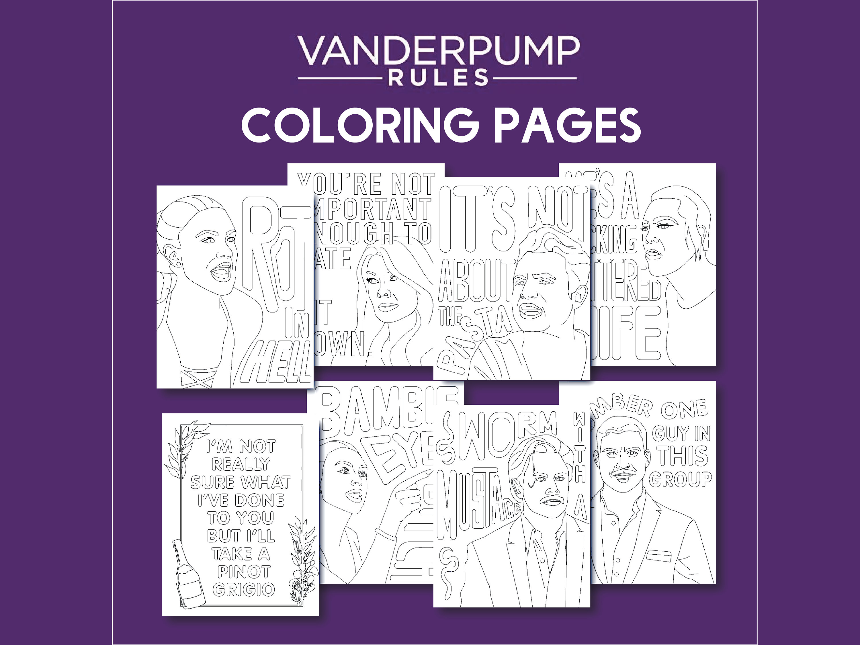 Vanderpump Rules Coloring Pages Girls Night Coloring Book Quotes From ...