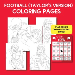 Taylor Swift Football Coloring Pages Taylor and Travis Coloring Book ...