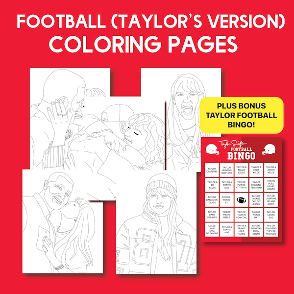 Taylor and Travis Coloring Pages - Etsy