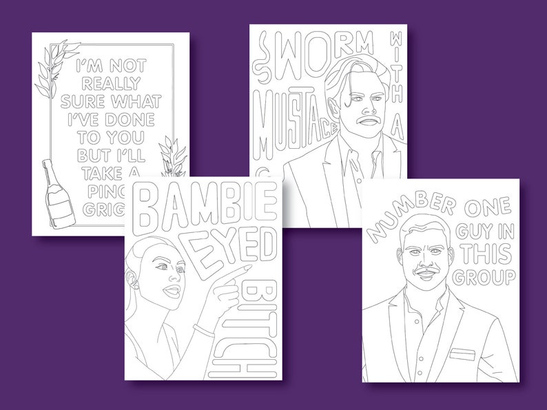 Vanderpump Rules Coloring Pages Girls Night Coloring Book Quotes From ...