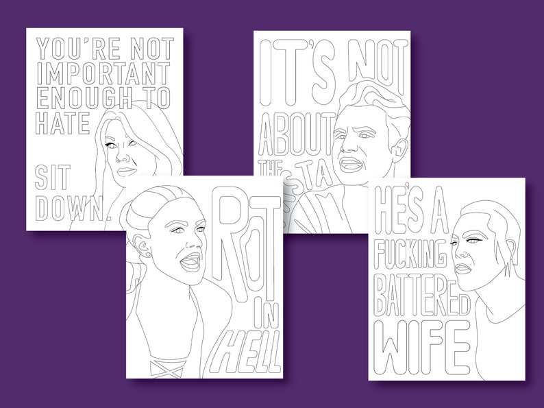 Vanderpump Rules Coloring Pages Girls Night Coloring Book Quotes From ...