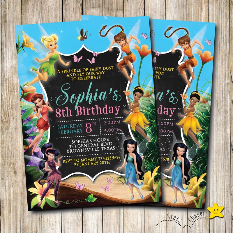 Tinkerbell Invitation - Etsy