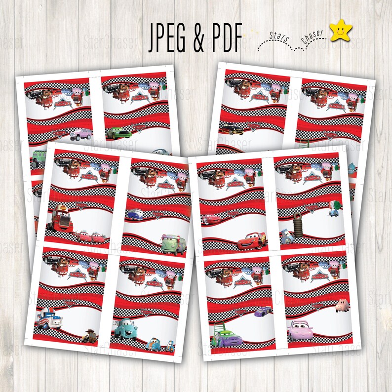 Instant Download - Digital Food Tent, Favor/ Goodies Bag Topper Race ...
