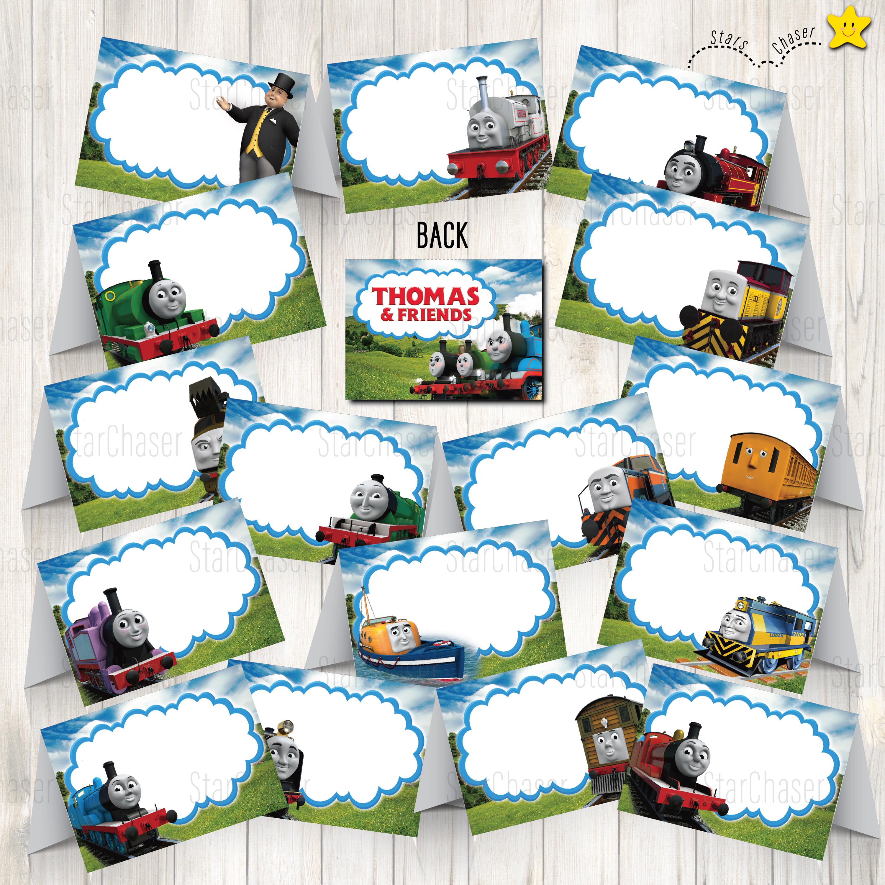 Instant Download - Digital Trains Food Tent Labels, Thomas Favor Bag ...