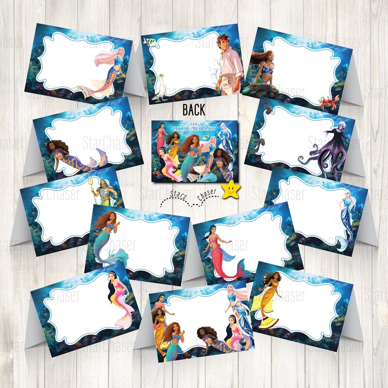 Mermaid Food Tags - Etsy