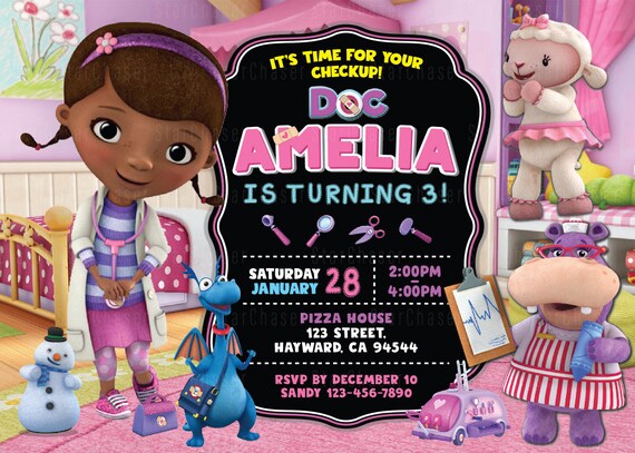 Doc Mcstuffins Invitations
