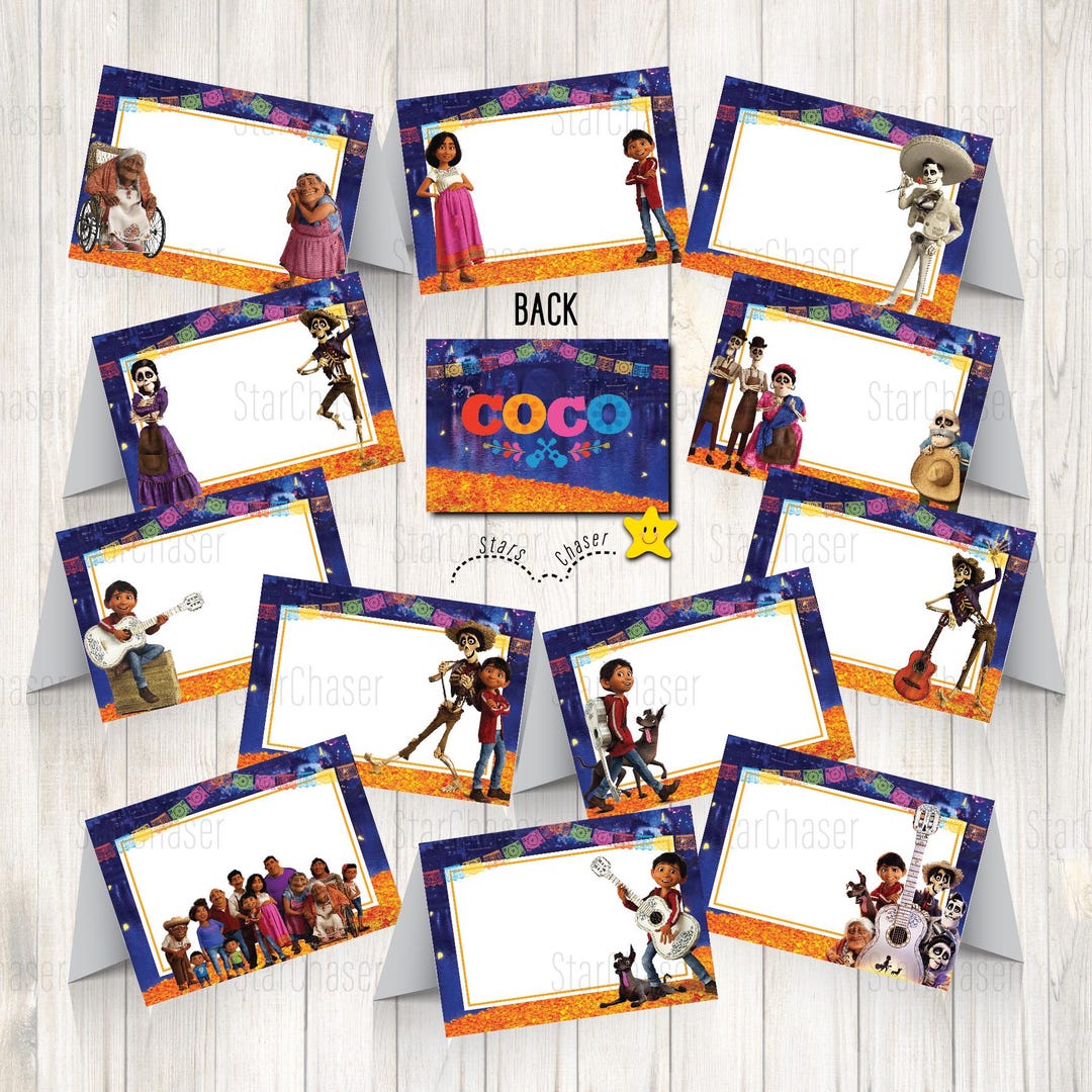 Instant Download - Digital Food Tent, Favor Goodies Bag Topper Coco ...