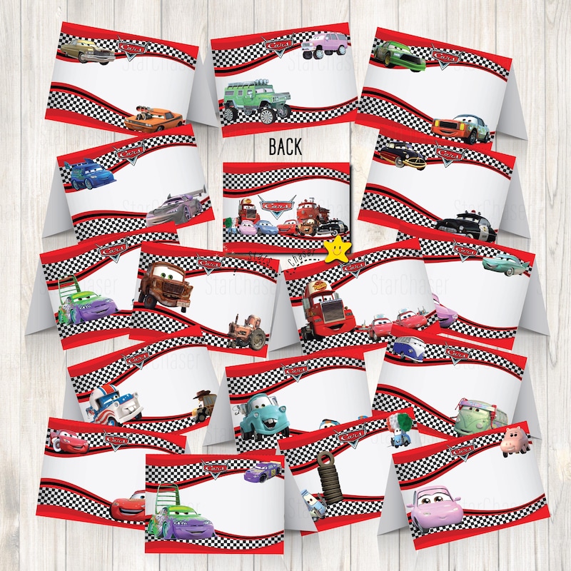 Lightning Mcqueen Name Labels - Etsy