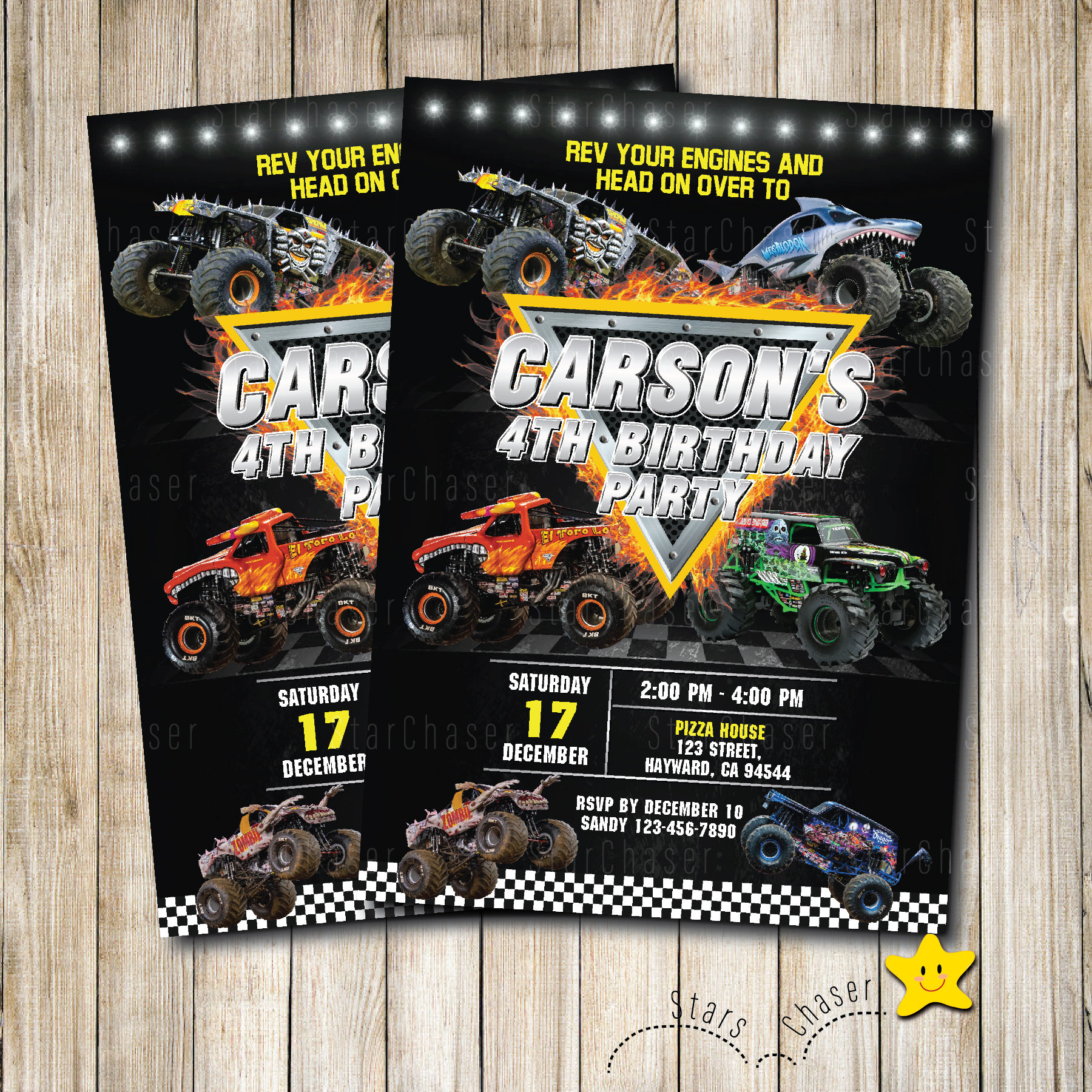 Monster Jam Invitations