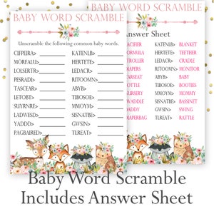 Woodland Baby Shower Games, Baby Shower Games, Printable, Baby Shower ...