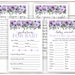 Purple Baby Shower Games, Floral Baby Shower Games, Predictions for ...