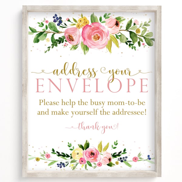 Address an Envelope Sign - Etsy