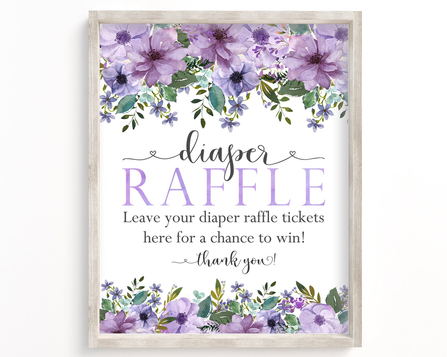 Purple Diaper Raffle Card Diaper Raffle Sign Diaper Raffle - Etsy