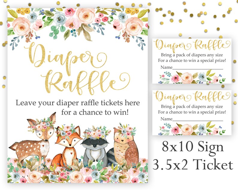 Diaper Raffle Ticket, Diaper Raffle Sign, Diaper Raffle Printable ...