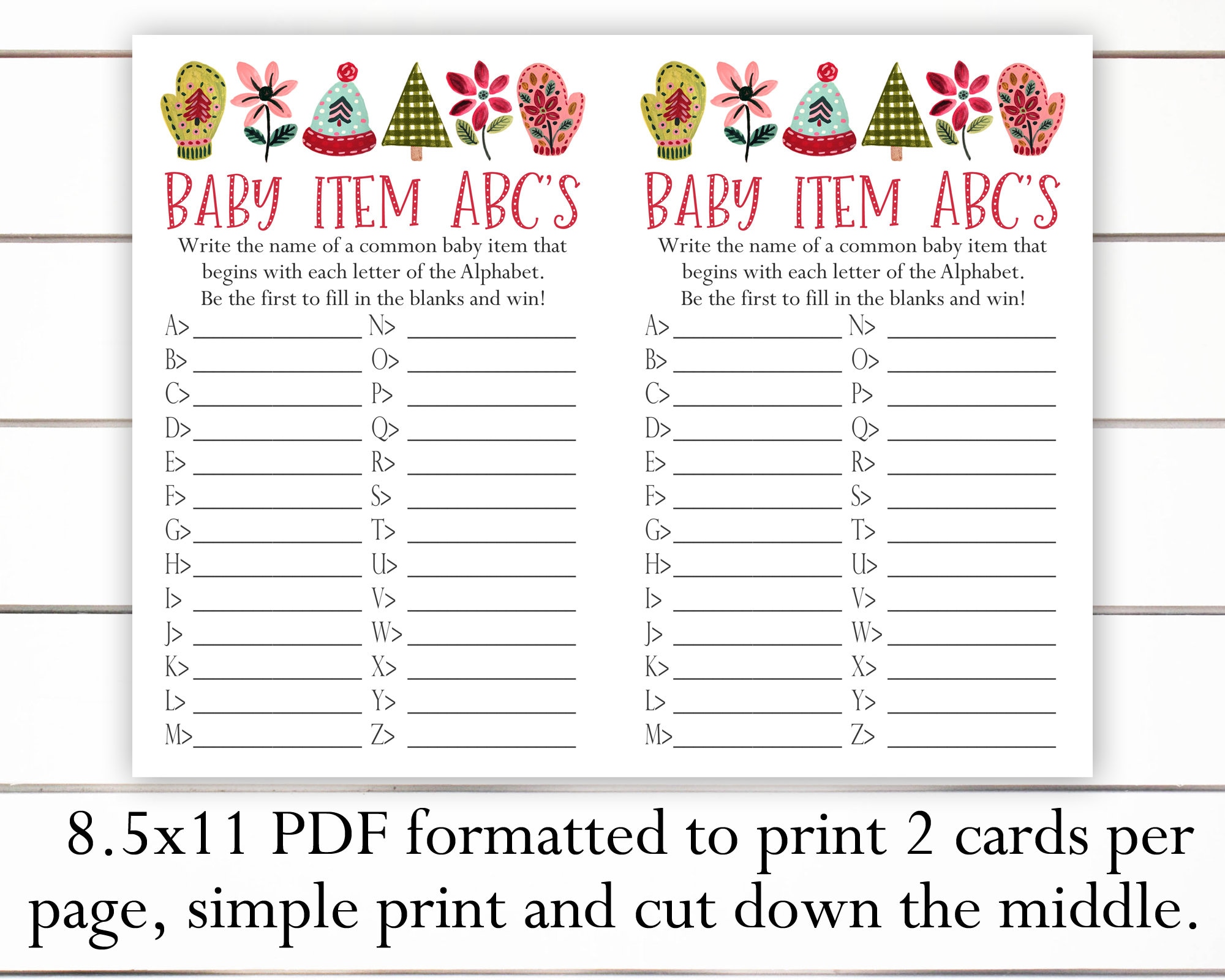 Christmas Baby Shower Games Bundle Printable Baby Shower - Etsy