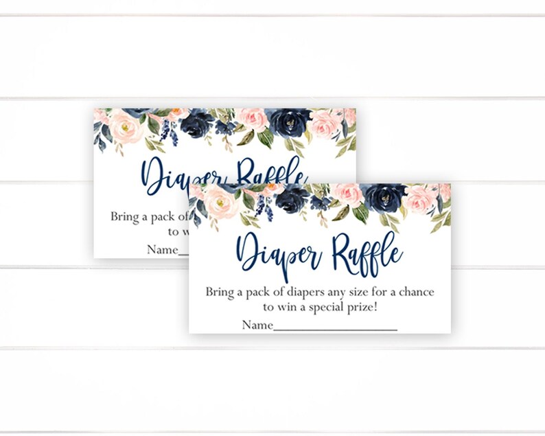 Floral Diaper Raffle Printable, Diaper Raffle Sign, Diaper Raffle ...