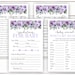 Purple Baby Shower Games, Floral Baby Shower Games, Predictions for ...