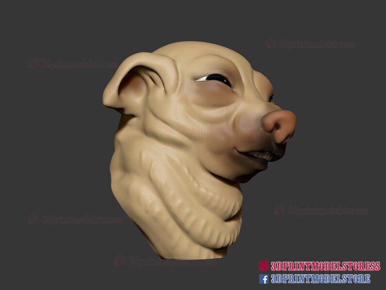 3D Print File Meme Dog Face Doge Meme Sculpture STL File - Etsy