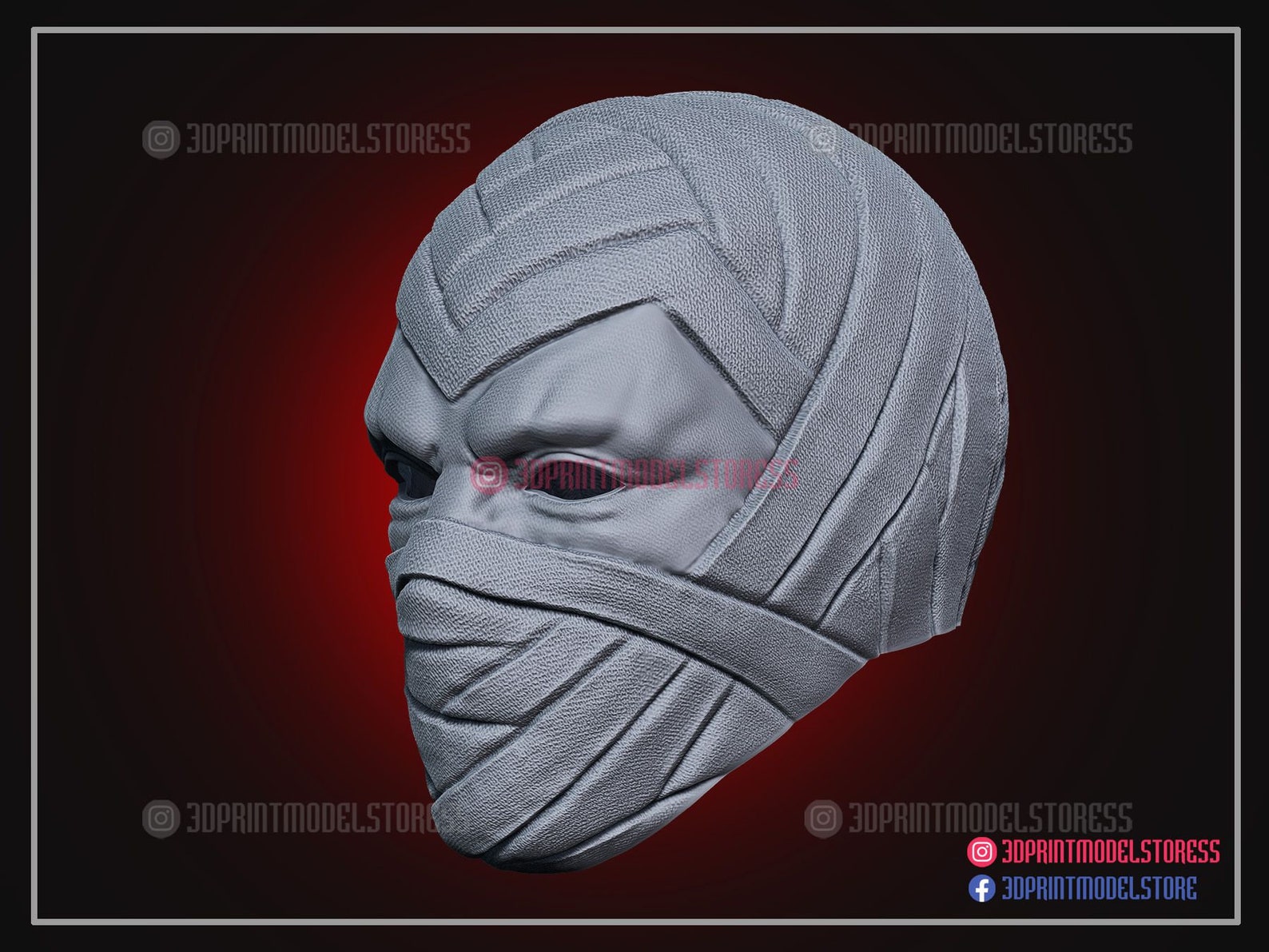 Moon Knight Mask Marvel Cosplay Helmet STL File 3D Print | Etsy