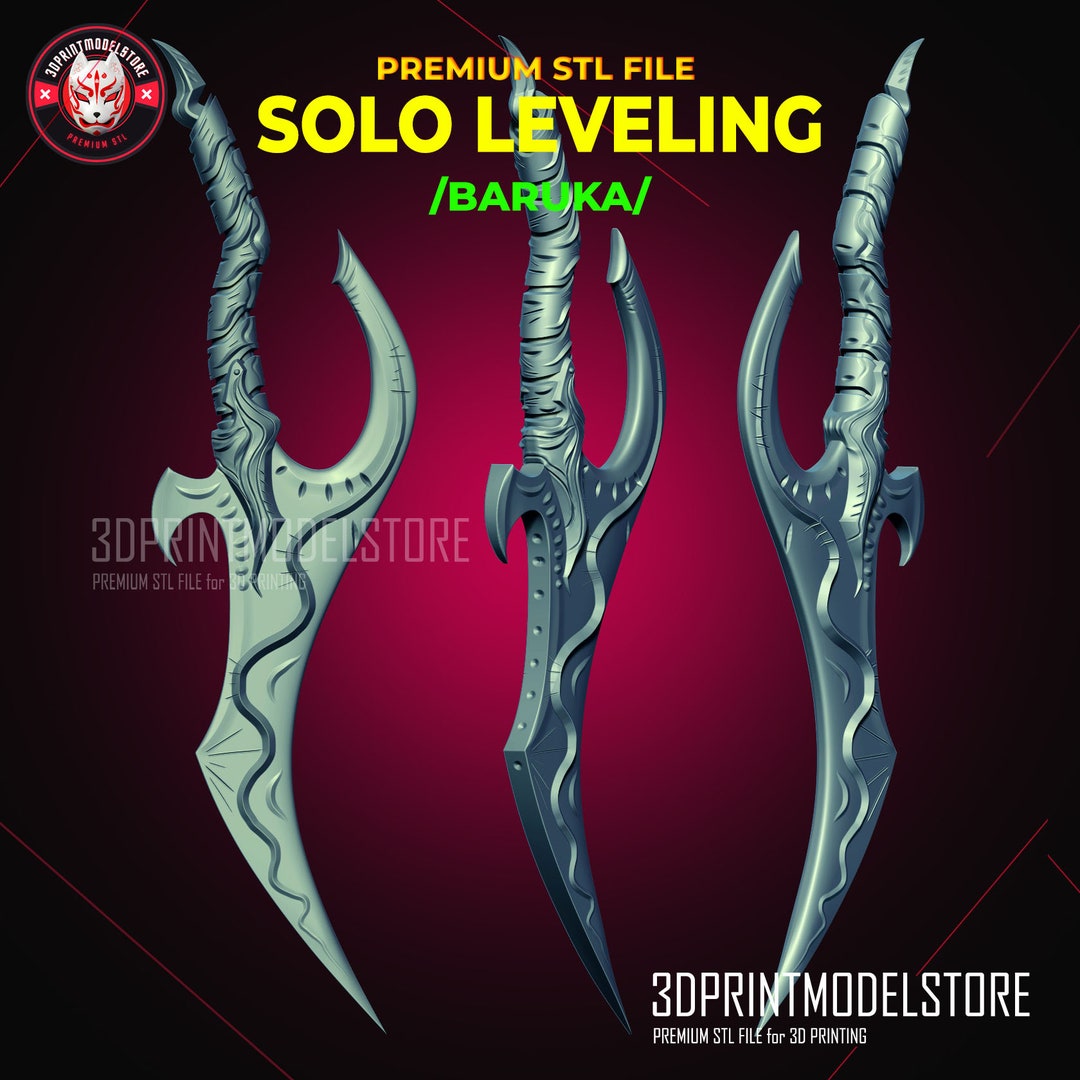 Baruka's Dagger Solo Leveling Cosplay Weapon Premium STL File Blade ...