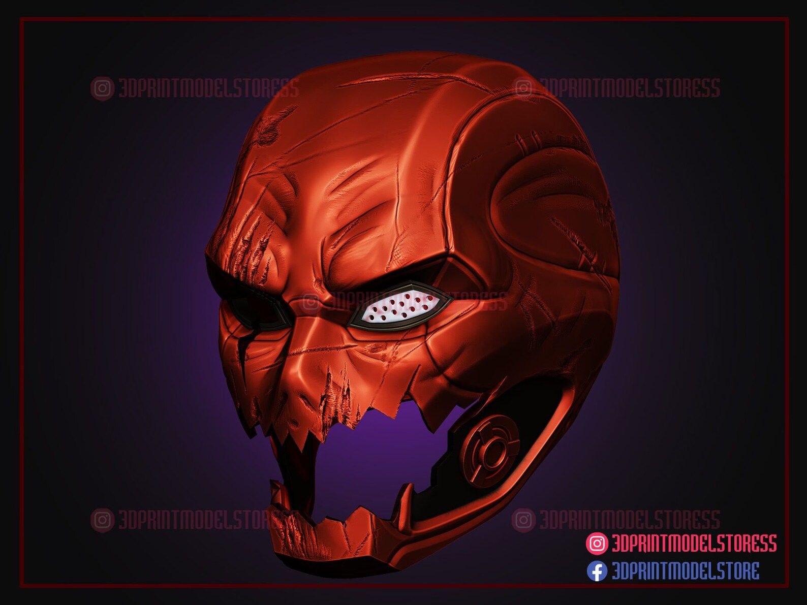 Red Hood Battle Damage Helmet Jason Todd Red Hood Helmet - Etsy