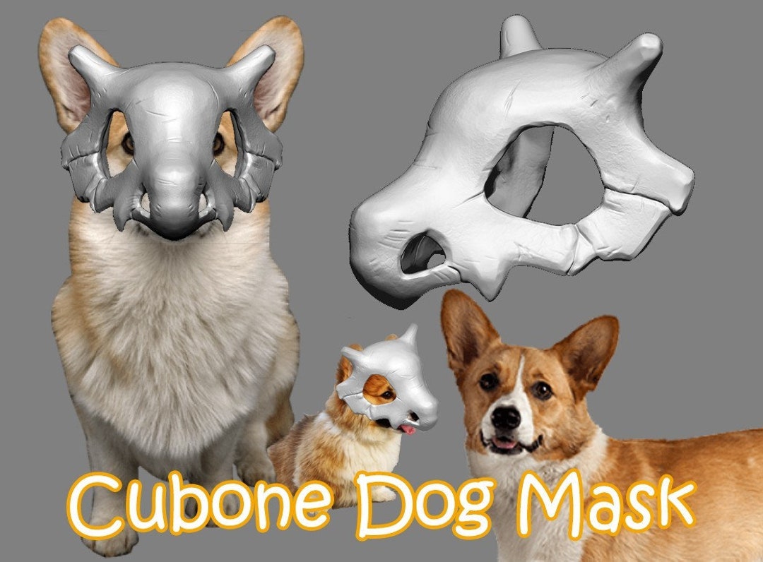 3d Print File Cubone Mask - Dog Print Mask - Mask for Dog Print STL ...