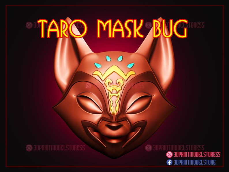 Taro Mask Bug Kena Bridge of Spirits STL File for Cosplay - Etsy