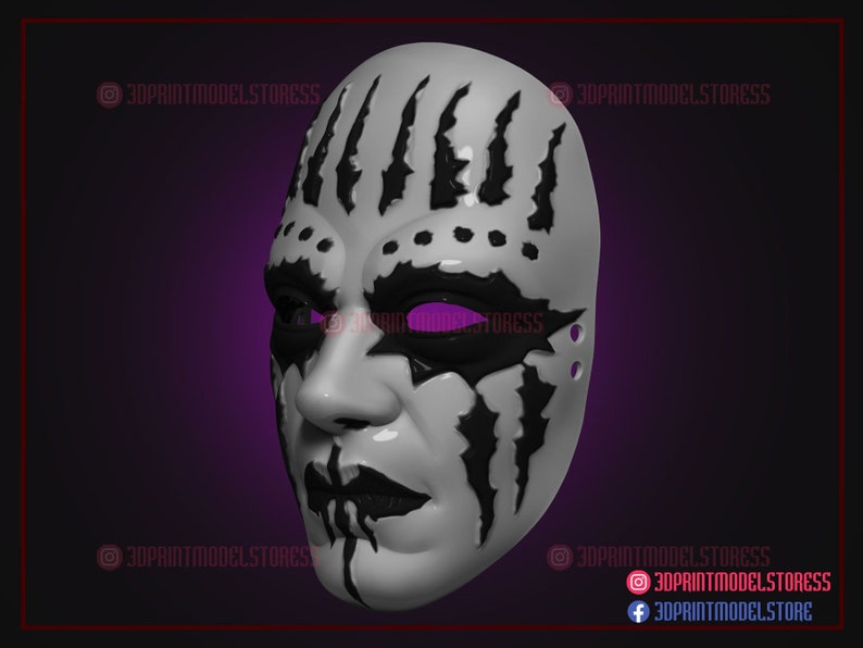 Halloween Slipknot Mask Joey Jordison Mask STL File - Etsy