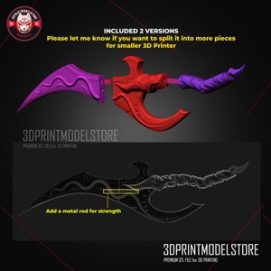 Baruka's Dagger Solo Leveling Cosplay Weapon Premium STL File Blade ...