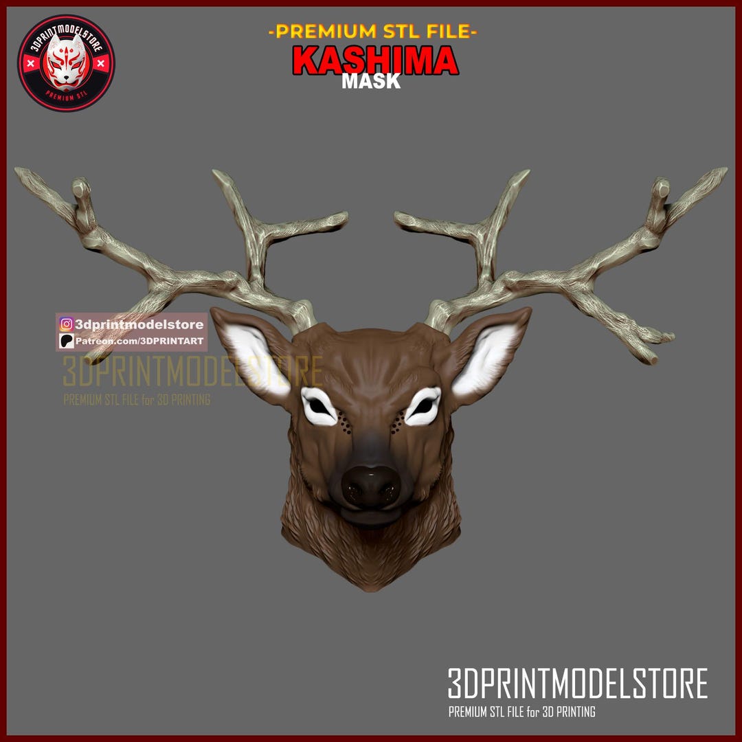 Kashima Mask - Sakamoto - Kashima Reindeer Head Cosplay Helmet ...