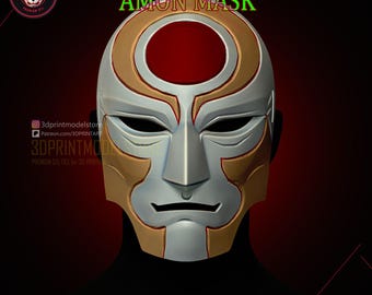 Amon 3D Printed Mask Raw Legend of Korra - Etsy