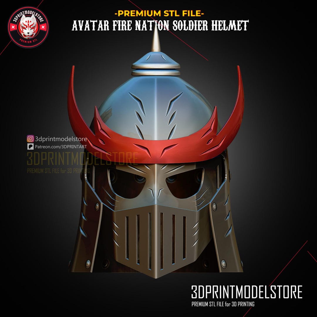 Fire Nation Soldier Helmet Cosplay Avatar - Anime - Halloween - Hollow ...