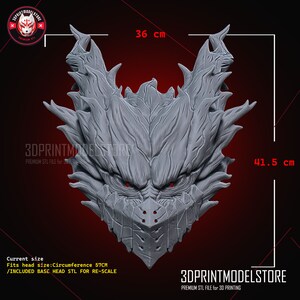 Deku Dark Mode Dark Deku Mask 3D Print Model Halloween Cosplay Mask STL ...