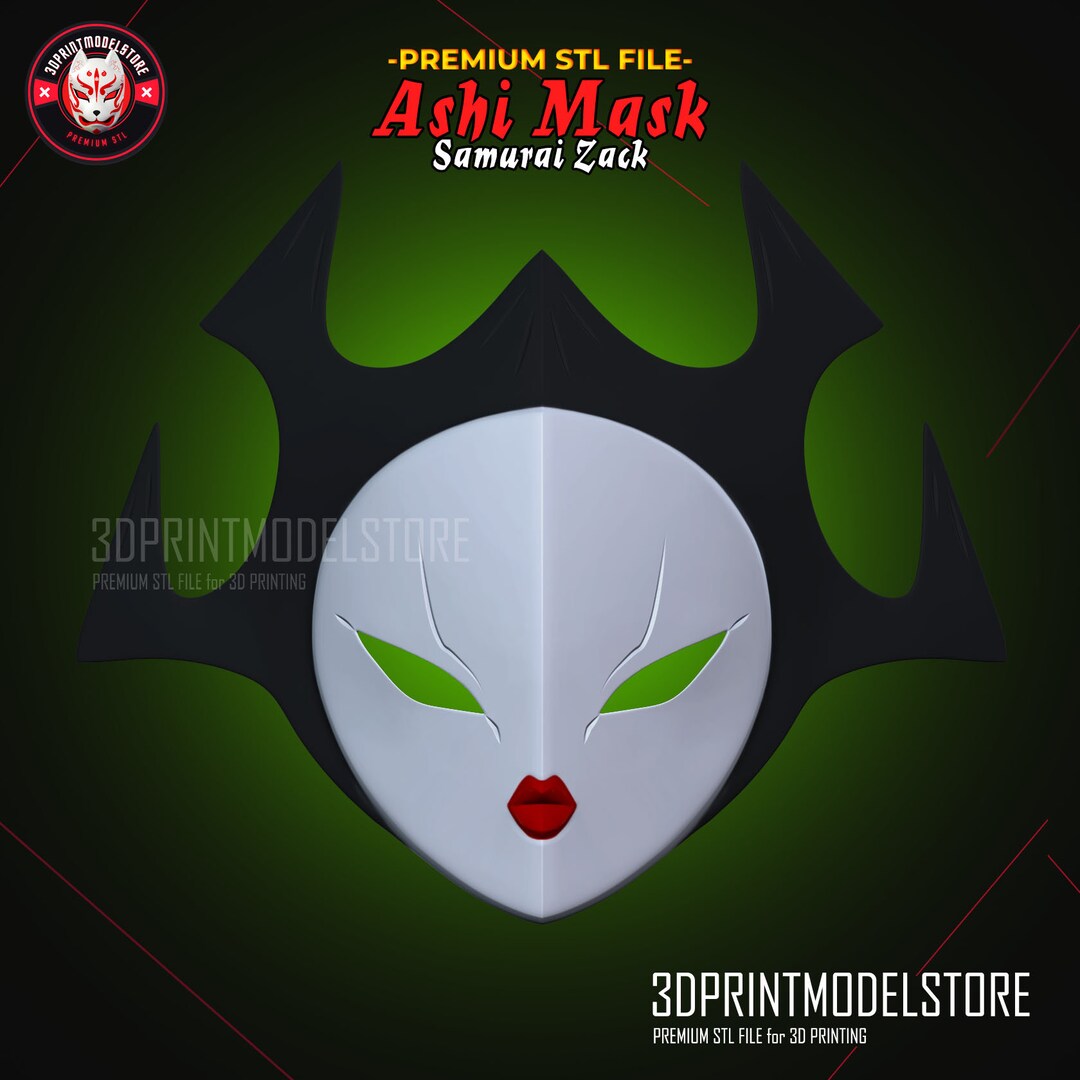 Fanart Samurai Zack Ashi Mask - 3D Print Model - STL File for Cosplay ...
