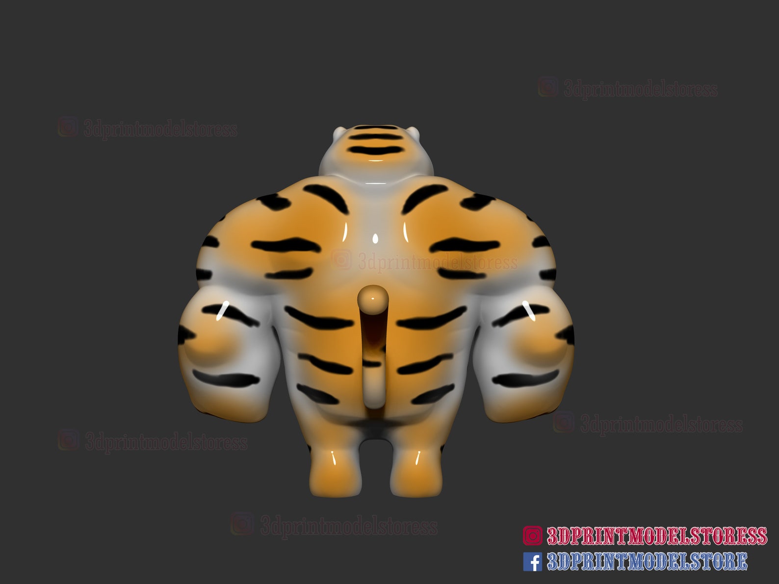 Swole Tiger Muscle Tiger STL File 3D Print Model | Etsy
