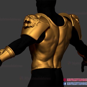 3d Print File Cosplay Larp Armor Set Classical Tiger Roman Muscle Armor ...