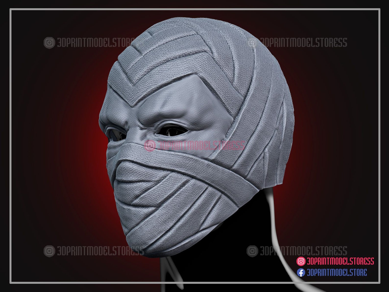 Moon Knight Mask Marvel Cosplay Helmet STL File 3D Print - Etsy