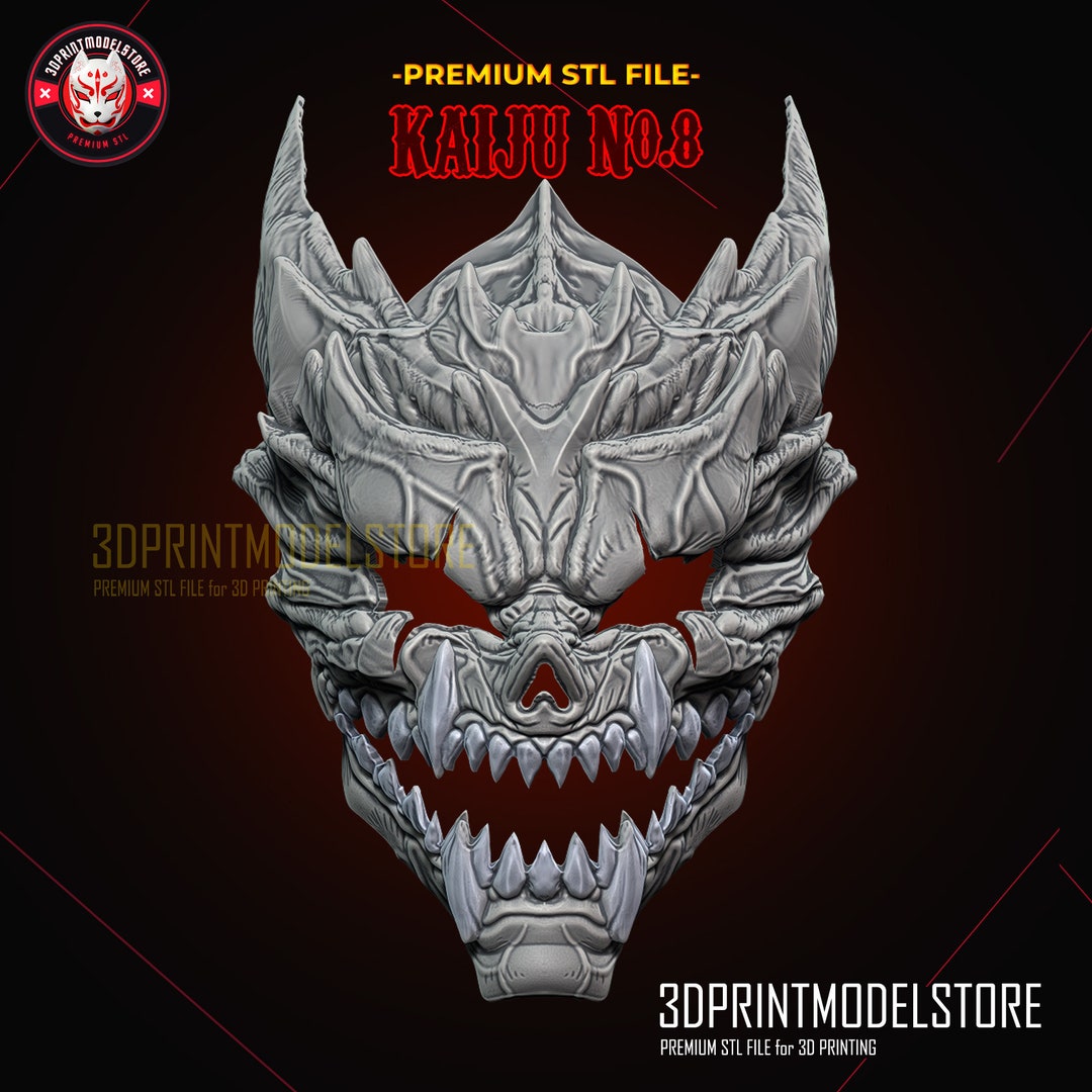Kaiju No 8 Mask Movable Jaw - Monster 8 Hibino Kafka Cosplay - 3D Print Model STL File - Etsy