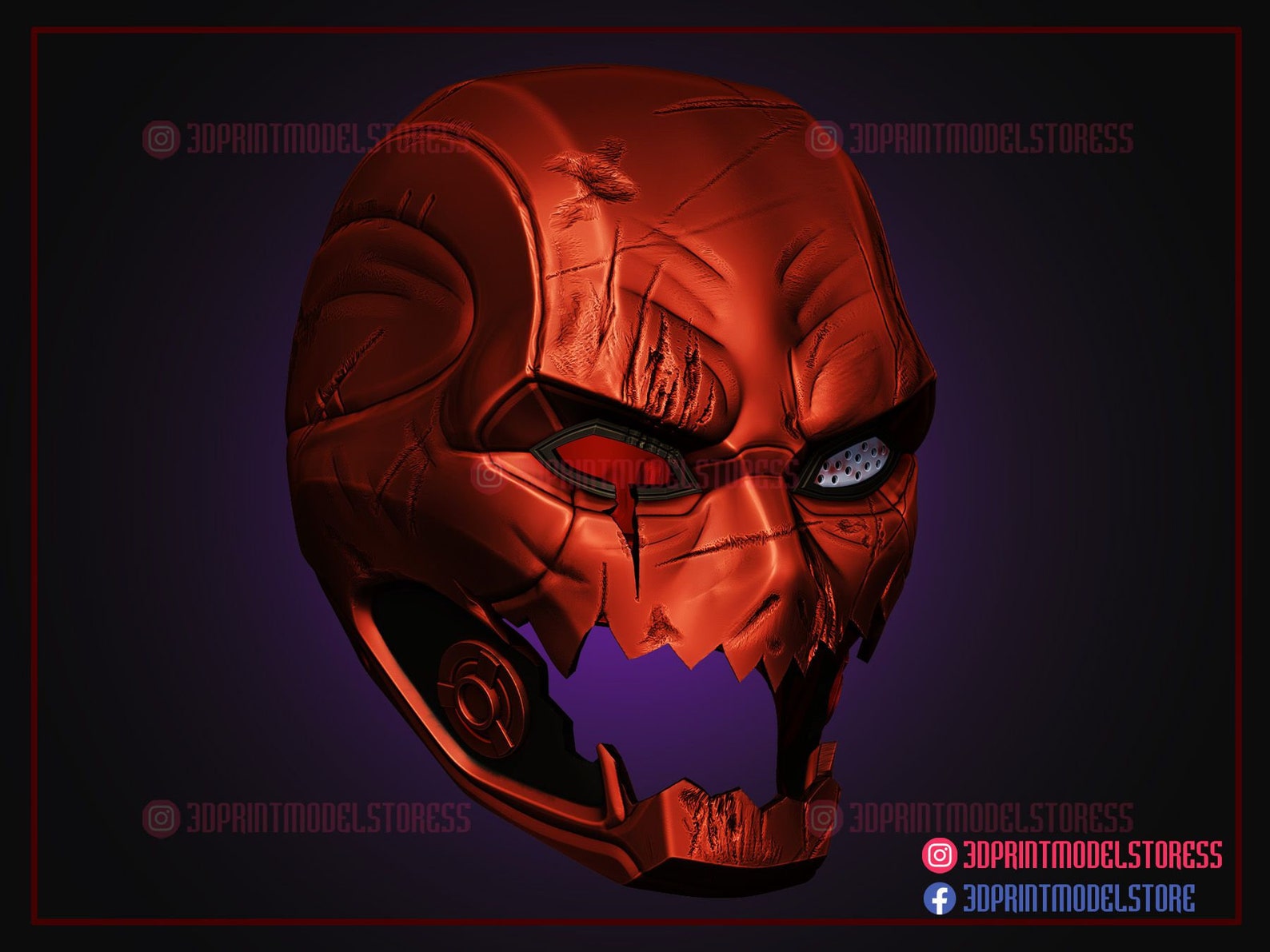Red Hood Battle Damage Helmet Jason Todd Red Hood Helmet - Etsy