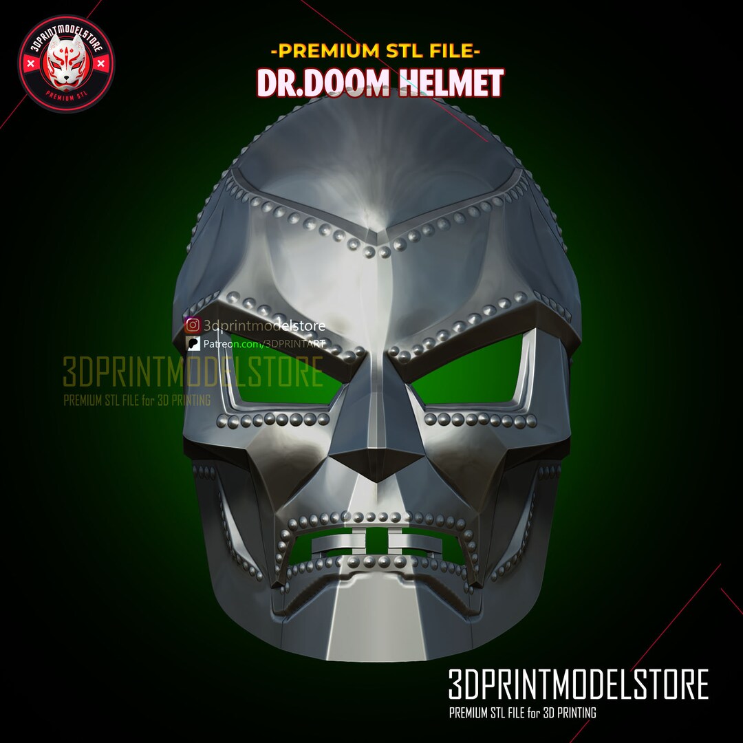 Dr Doom Mask - Marvel Doctor Doom Helmet - Cosplay Props - STL File ...