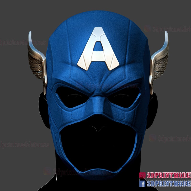 Captain America Mask - Etsy