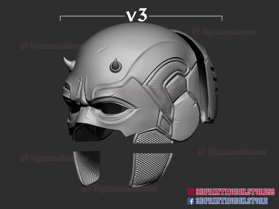 Marvel Cosplay Mask Daredevil Mask Halloween Costume - Etsy