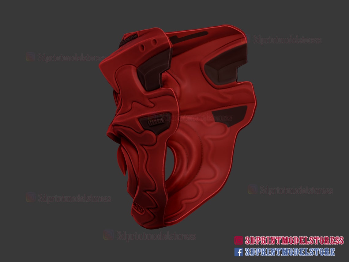 Cyborg Oni Mask Japanese Kitsune Demon Cosplay Helmet 3D - Etsy