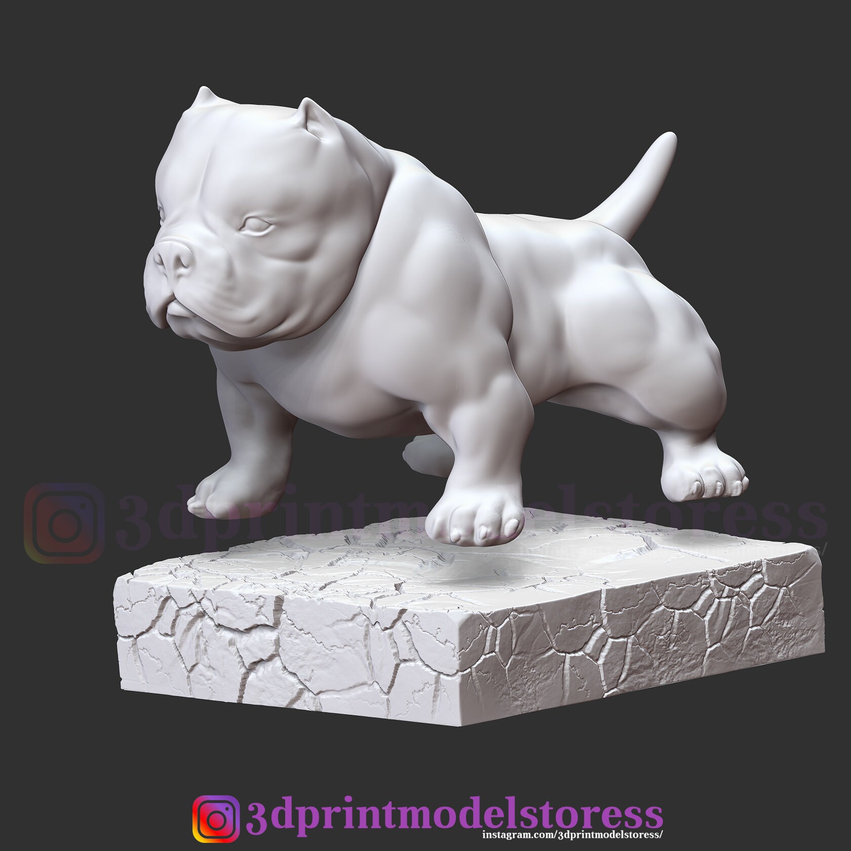 3d Print Model Bulldog Sculpture STL File - Etsy