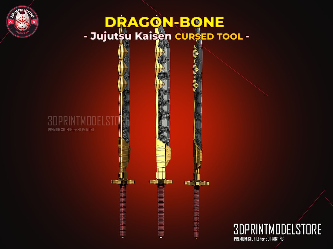 Jujutsu Cosplay Dragon-bone Cursed Tool Maki Weapon 3D Print Model ...