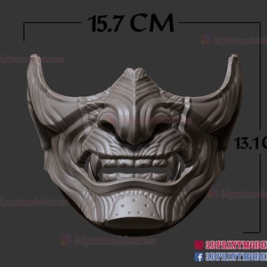 Samurai Sakai Mask - Inspired Ghost of Tsushima Mask - Cosplay Helmet ...